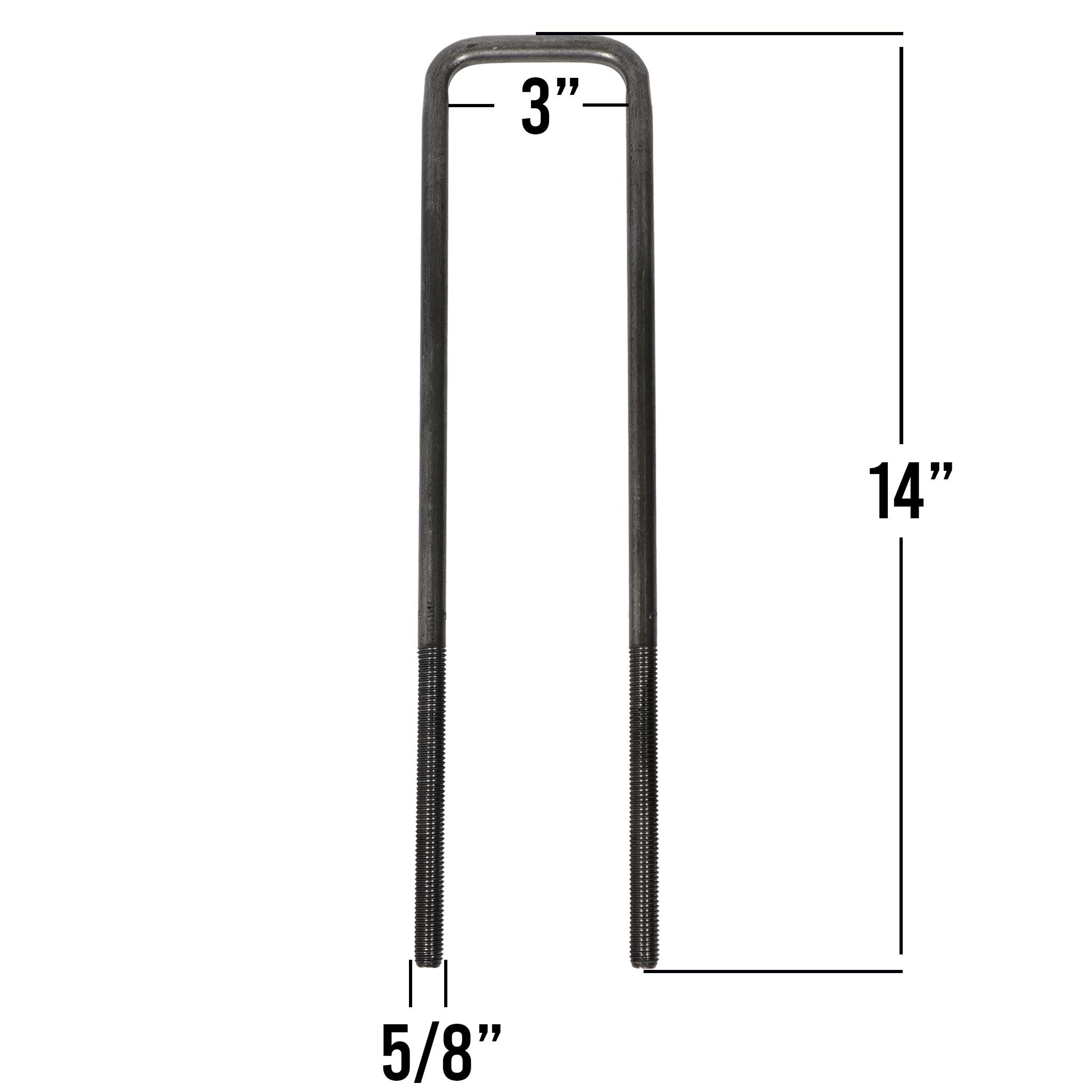 Body U-Bolt Kit | 3" Inside Diameter | 14" Leg Length | U-Bolt Store ...