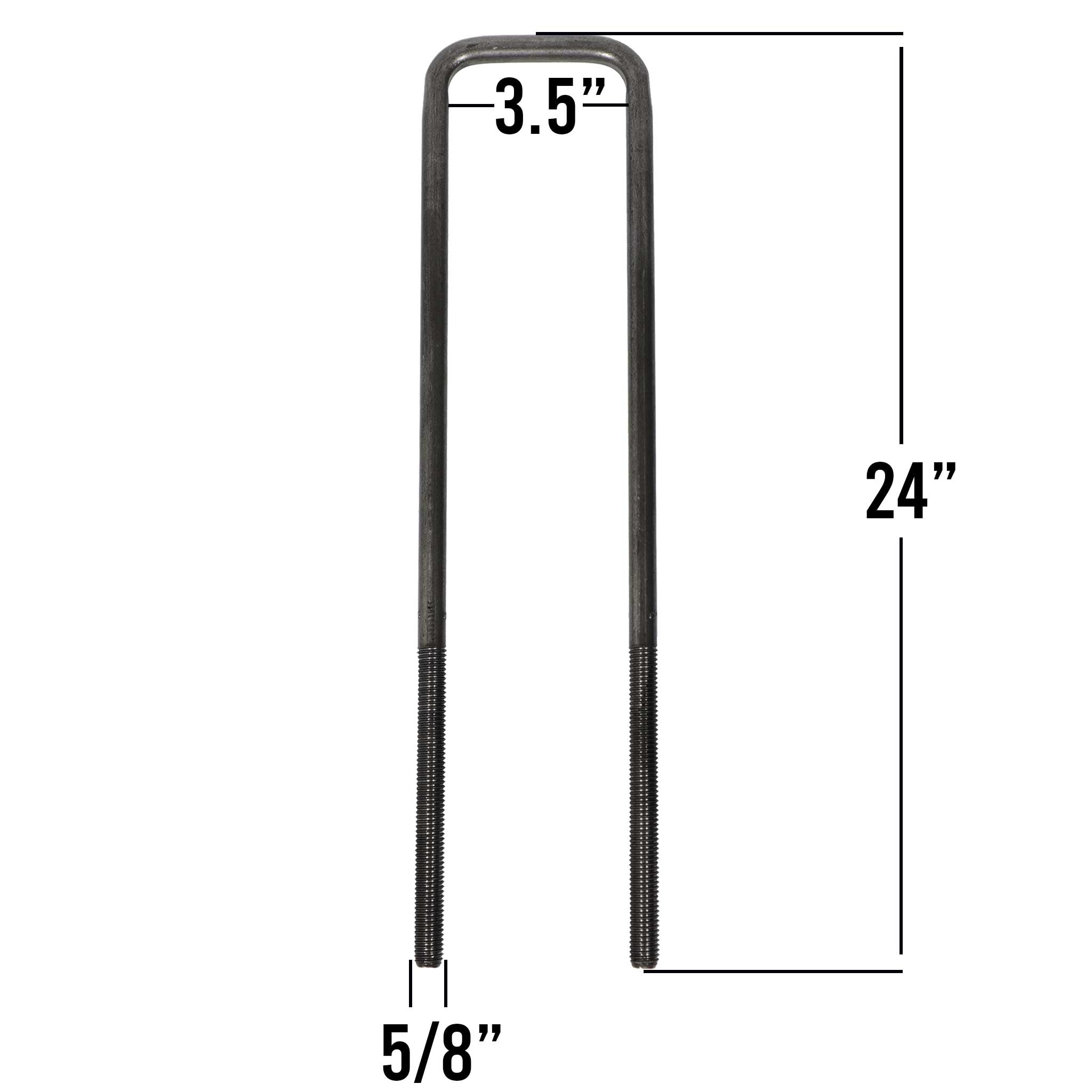 Body U-Bolt Kit | 3.5" Inside Diameter | 24" Leg Length | U-Bolt Store ...
