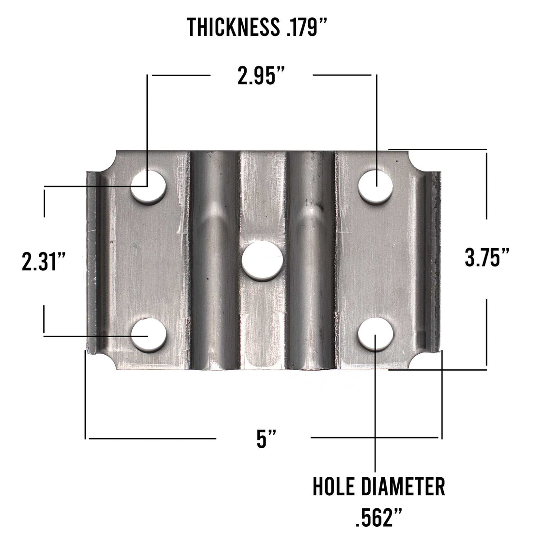 U-Bolt Plate | 2-3/8" Round Axle | 1-3/4" Wide Spring | U-Bolt Store ...
